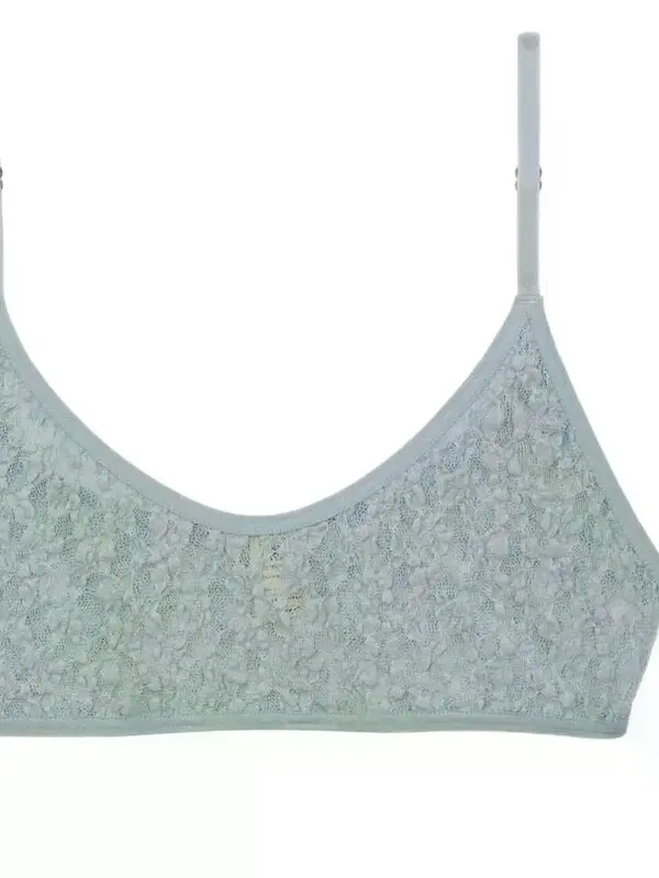 BASERANGE Musial Lace-patterned Triangle Bra - Blue