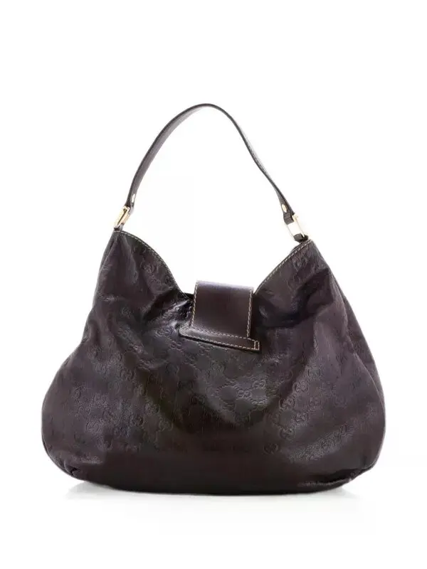 Gucci New Ladies Web Guccissima Leather Medium Hobo Bag - Brown