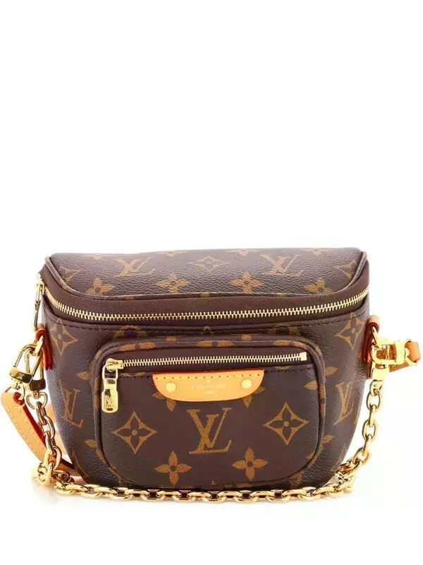 LOUIS VUITTON Bum Bag Monogram Canvas Mini Belt Bag - Brown