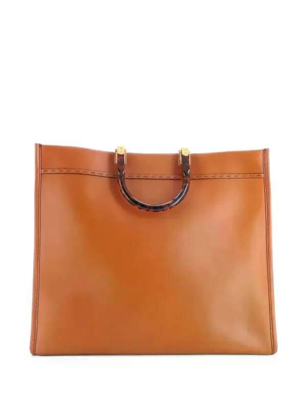 Fendi Sunshine Shopper Leather Large Tote Bag