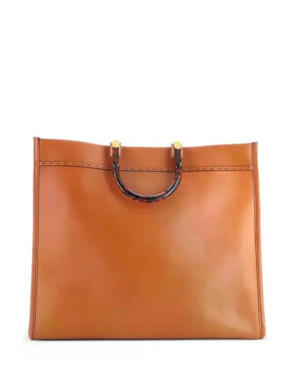 Fendi Sunshine Shopper Large Tote Bag - Brown