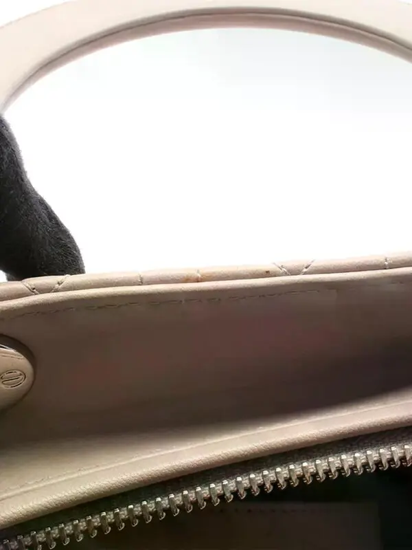Dior Lambskin Cannage Lady Satchel - Neutrals