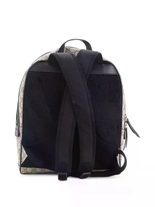 Gucci Zip Around Gg Coated Canvas Medium Backpack