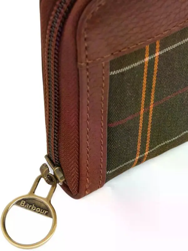 Barbour Tartan-panel Leather Wallet
