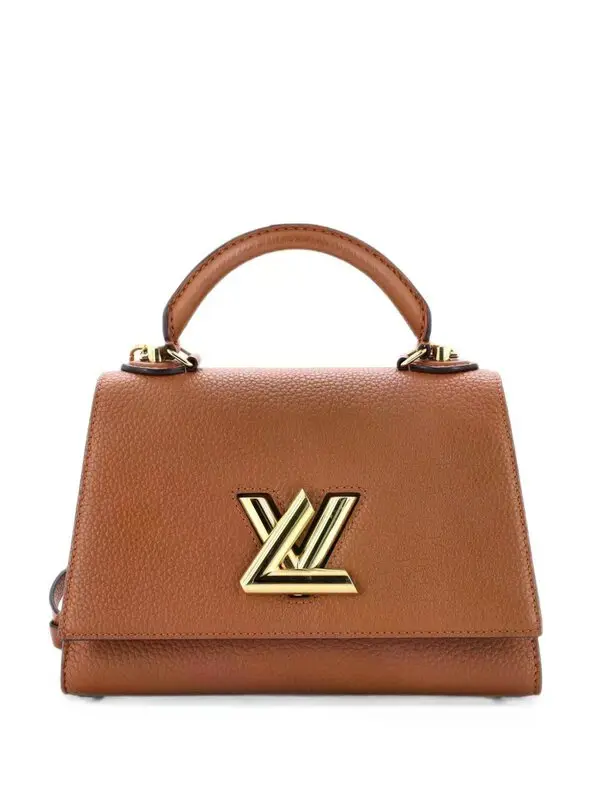 LOUIS VUITTON Twist One Handle Bag Taurillon Leather Pm Satchel - Brown