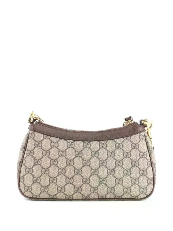 Gucci Ophidia Charm Shoulder Bag Gg Coated Canvas Small Crossbody Bag - Brown