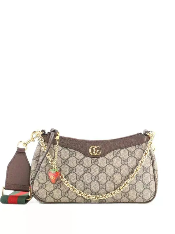 Gucci Ophidia Charm Shoulder Bag Gg Coated Canvas