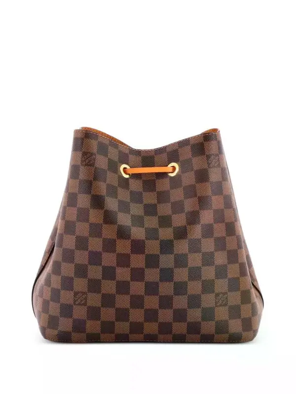 LOUIS VUITTON Neonoe Handbag Damier Leather Mm Bucket Bag - Brown
