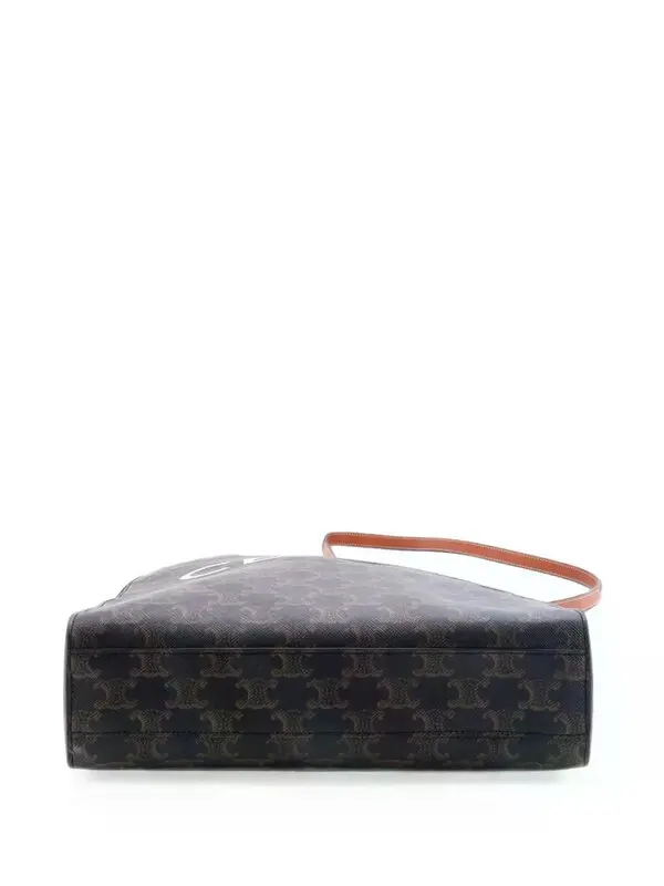 Celine Vertical Cabas Triomphe Coated Canvas Small Tote Bag