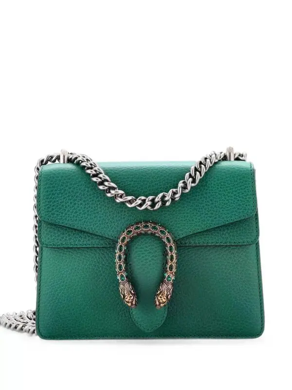 Gucci Dionysus Bag Leather Mini Crossbody Bag - Green