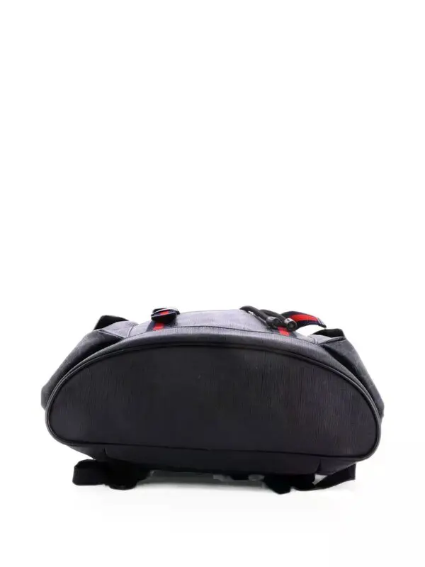 Gucci Double Pocket Buckle Gg Coated Canvas Large Backpack