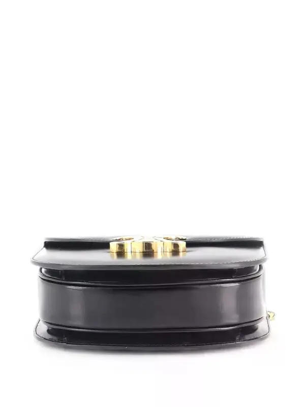 Celine Triomphe Besace Clea Chain Flap Bag Leather Shoulder Bag