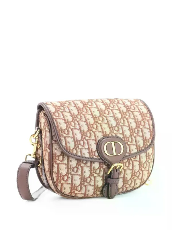 Dior Bobby Flap Bag Oblique Canvas Medium Crossbody Bag - Brown