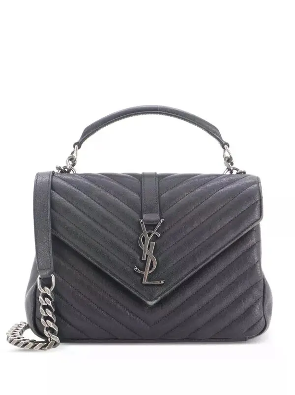 Saint Laurent Medium Monogram College Bag Matelassé Chevron Leather