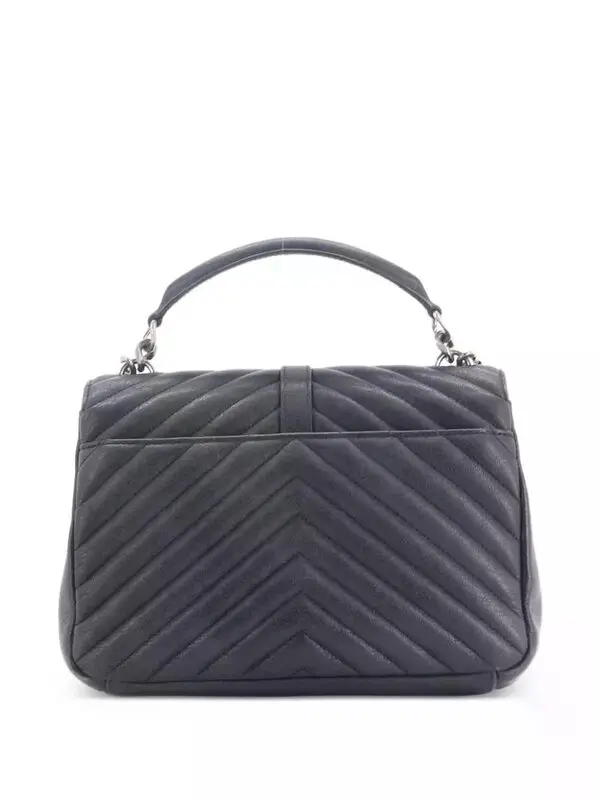 Saint Laurent Medium Monogram College Bag Matelassé Chevron Leather