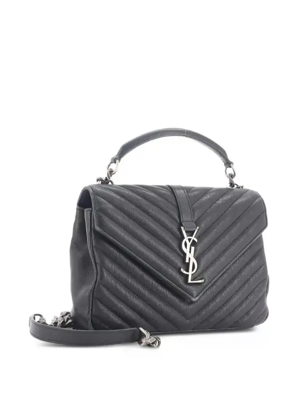 Saint Laurent Medium Monogram College Bag Matelassé Chevron Leather