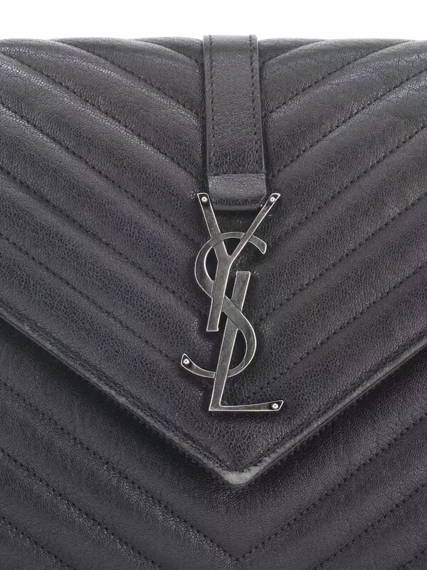 Saint Laurent Medium Monogram College Bag Matelassé Chevron Leather