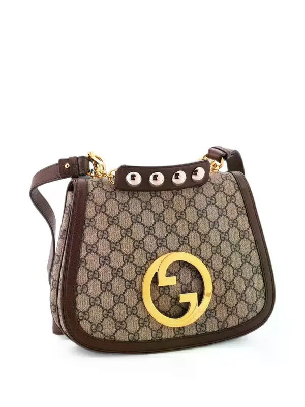 Gucci Blondie Nm Top Handle Bag Gg Coated Canvas Medium Satchel - Brown