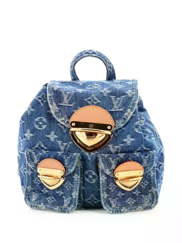 LOUIS VUITTON Venice Monogram Denim Backpack - Blue