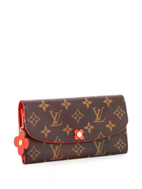 LOUIS VUITTON Emilie Wallet Limited Edition Blooming Flowers Monogram Canvas Small Wallets - Red