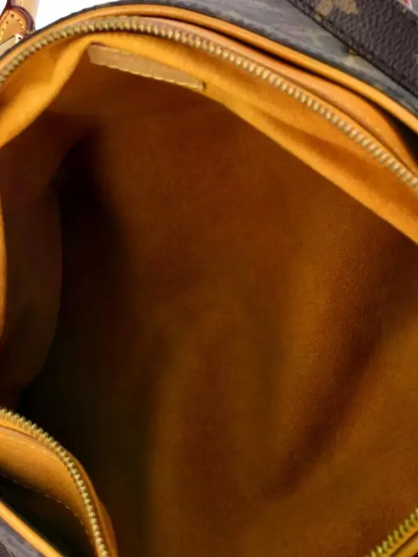 LOUIS VUITTON Monogram Canvas Pallas Tote With Leather Shoulder Bag - Orange