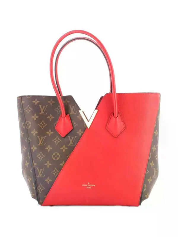 LOUIS VUITTON Kimono Handbag Monogram Canvas And Leather Mm Tote Bag - Red