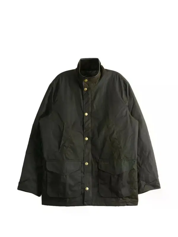 Barbour Hereford Waxed-cotton Funnel-neck Jacket - Green