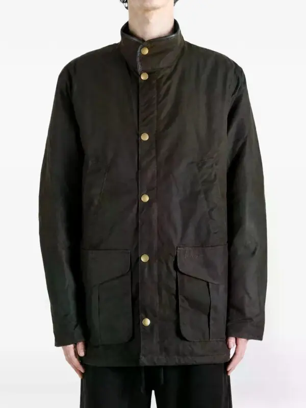 Barbour Hereford Waxed-cotton Funnel-neck Jacket