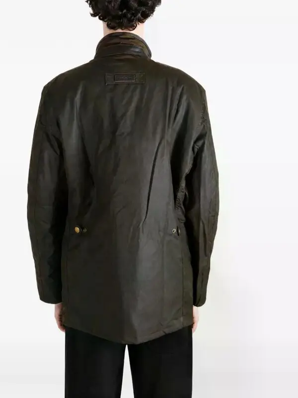 Barbour Hereford Waxed-cotton Funnel-neck Jacket