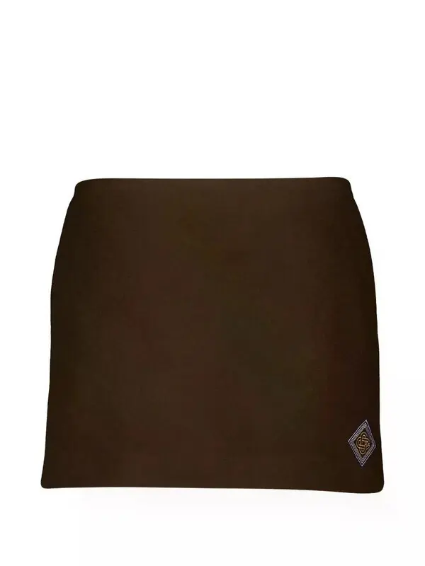 Casablanca Embroidered Wool-blend Skirt