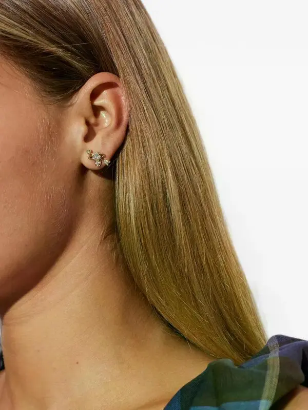 VIVIENNE WESTWOOD Orb Heart Arrow Earrings - Gold