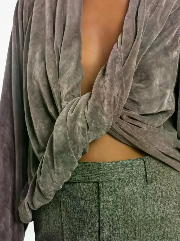 Rick Owens Twisted-detail Long-sleeve Top