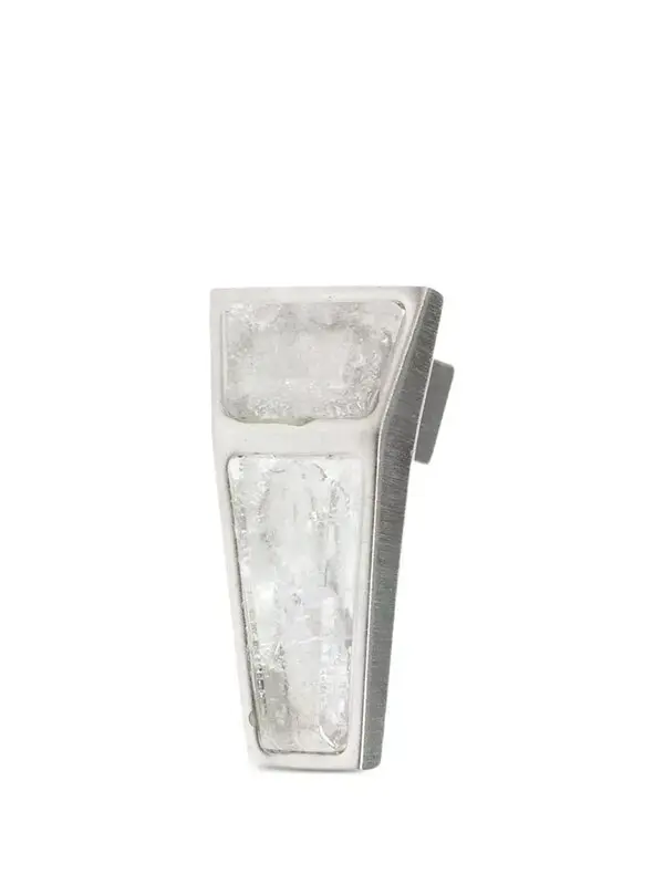 Rick Owens Crystal-embellished Single Earring - Silver