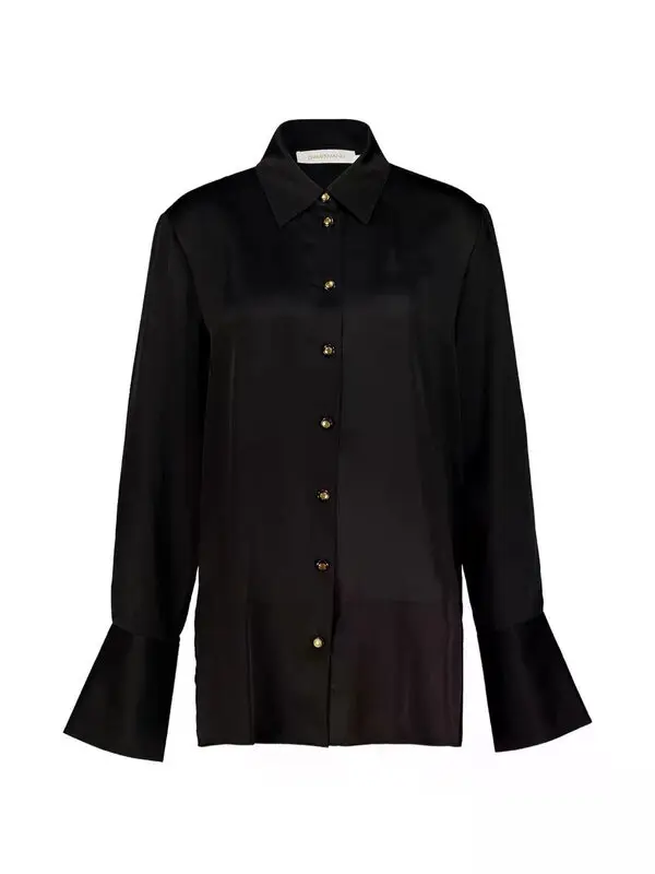 Zimmermann Valiant Silk Shirt - Black