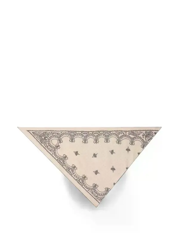 Destin Paisley-print Wool Bandana - Neutrals