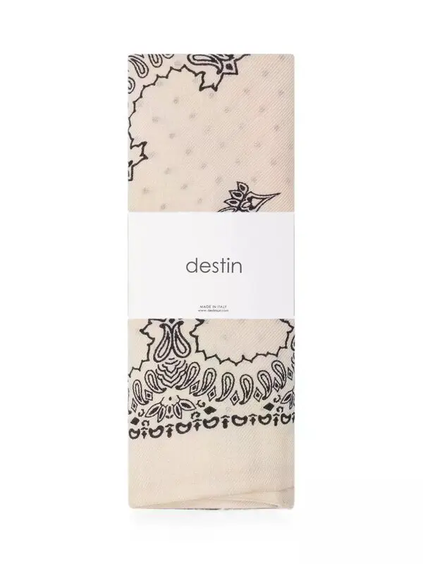 Destin Paisley-print Wool Bandana