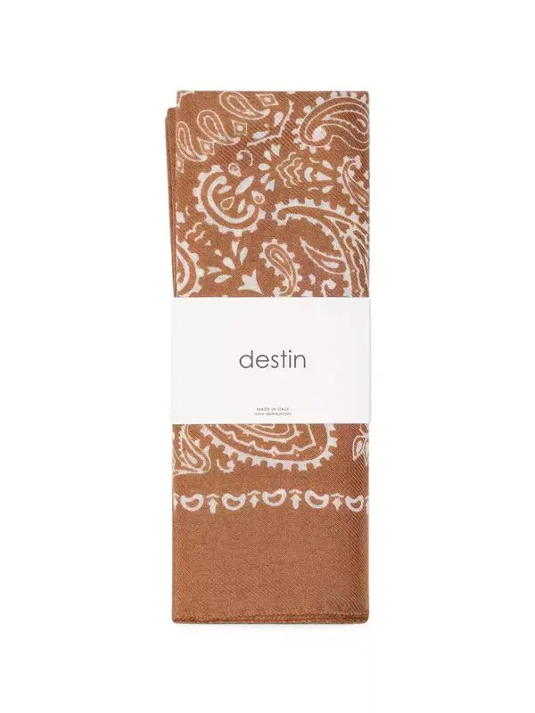 Destin Judy Paisley-print Bandana - Brown