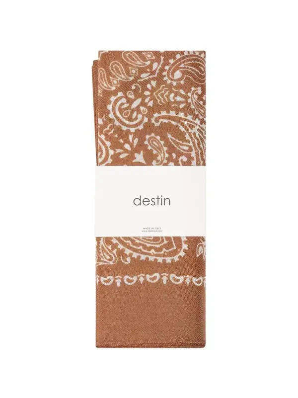 Destin Judy Paisley-print Bandana - Brown