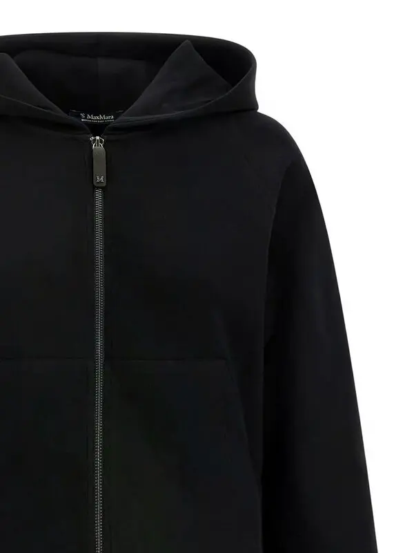 Max Mara Logo-embroidered Zip-up Hoodie