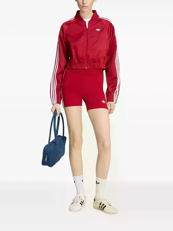 Adidas Satin Sst Side-stripe Bomber Jacket