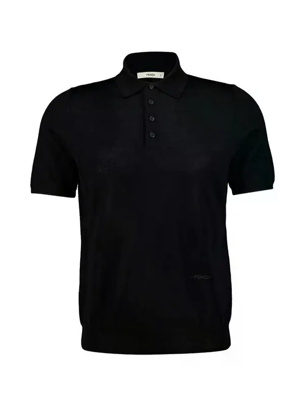 Fendi Fine-knit Wool Polo Shirt