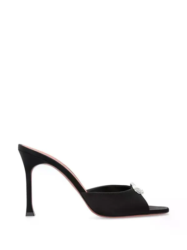 Amina Muaddi Mini Camelia Crystal-embellished Sandals - Black