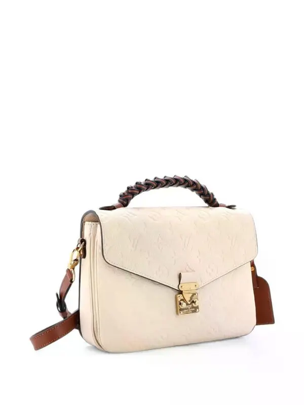 LOUIS VUITTON Braided Handle Pochette Metis Monogram Empreinte Leather Crossbody Bag