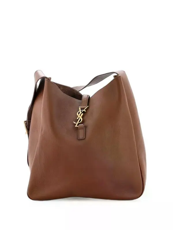 Saint Laurent Le 5 A 7 Supple Leather Large Hobo Bag - Brown