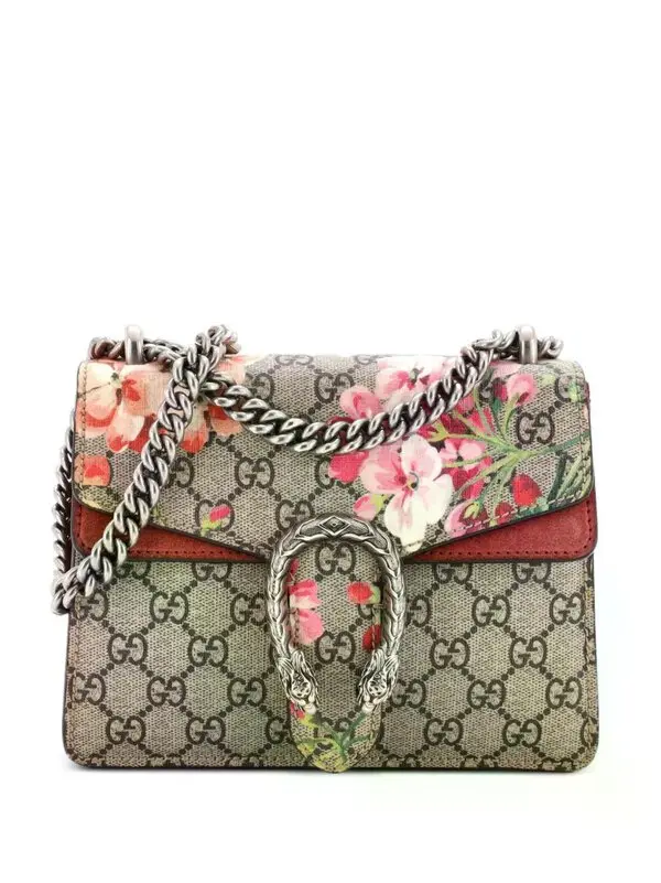 Gucci Dionysus Blooms Print Gg Coated Canvas Mini Shoulder Bag - Red