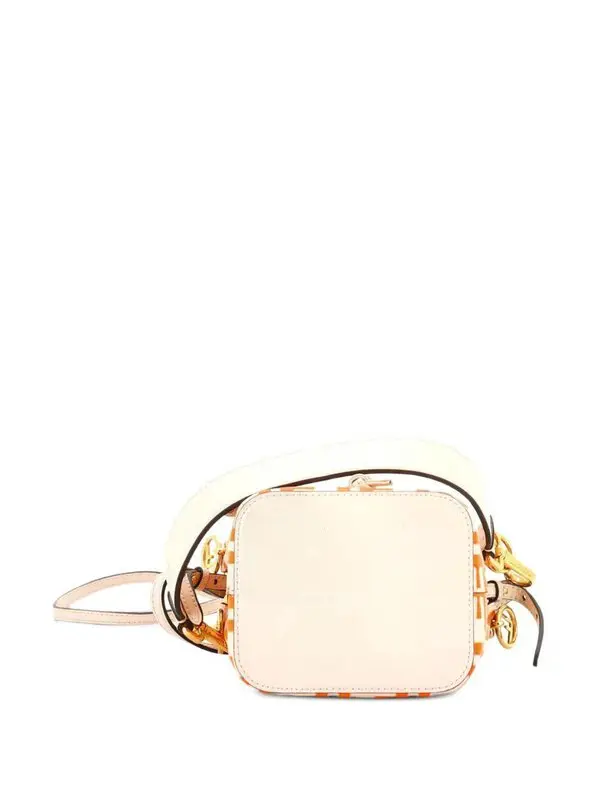 Fendi Mon Tresor Zucca Embossed Leather Mini Bucket Bag