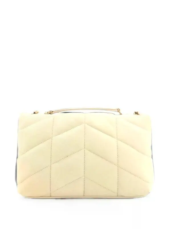 Saint Laurent Loulou Puffer Quilted Canvas Mini Shoulder Bag