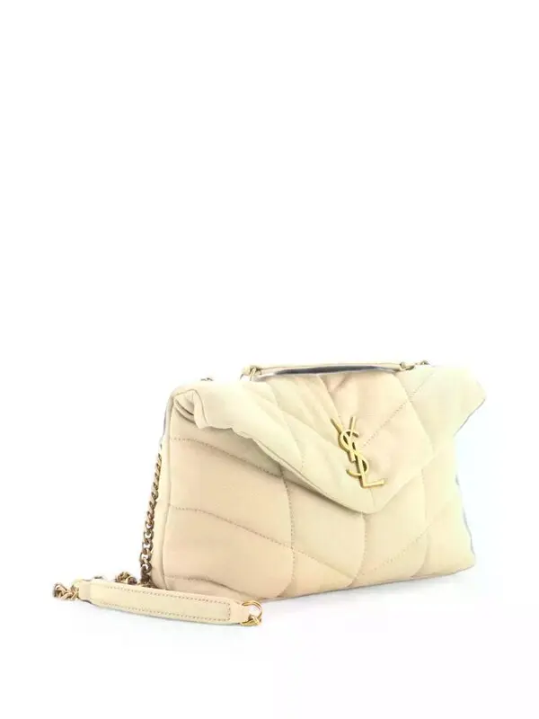Saint Laurent Loulou Puffer Quilted Canvas Mini Shoulder Bag