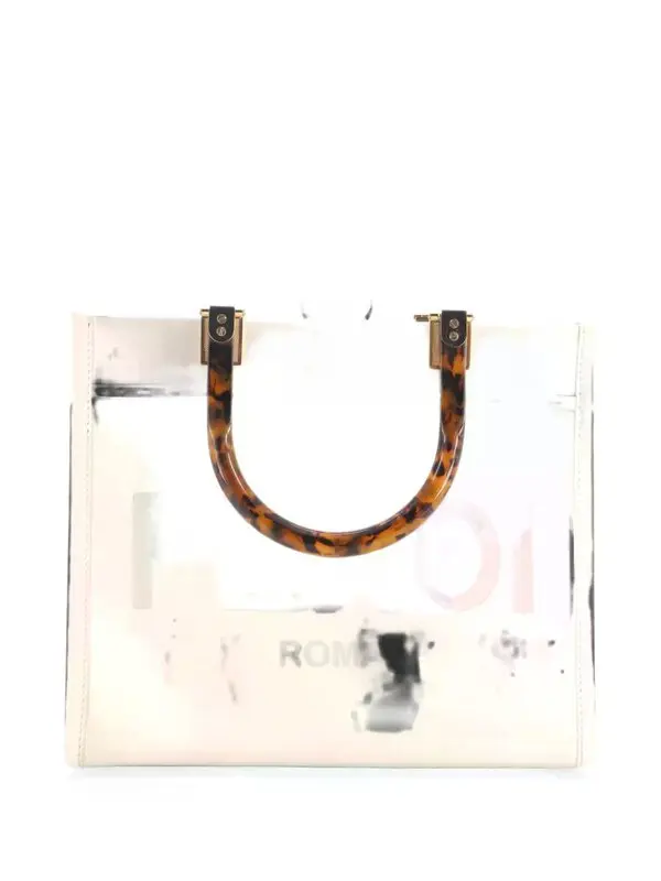 Fendi Sunshine Shopper Leather Small Tote Bag