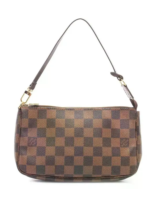 LOUIS VUITTON 2006 Damier Ebene Pochette Accessoires Shoulder Bag - Brown